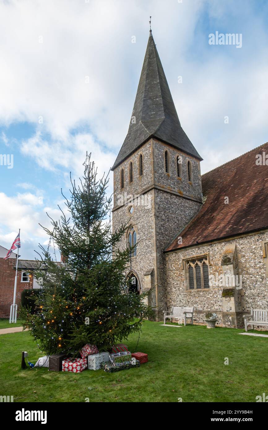 St. Peter's Church, Stockbridge, Hampshire, England, UK, with a ...