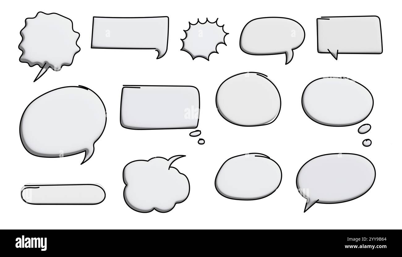 Cartoon text bubble Cut Out Stock Images & Pictures - Alamy