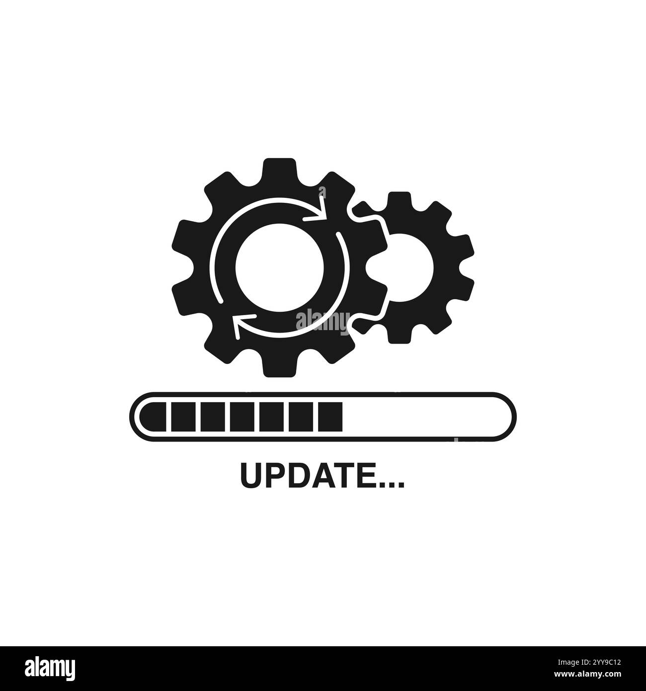 Loading process. Update system icon. Concept of upgrade application ... Loading process. Update system icon. Concept of upgrade application ...