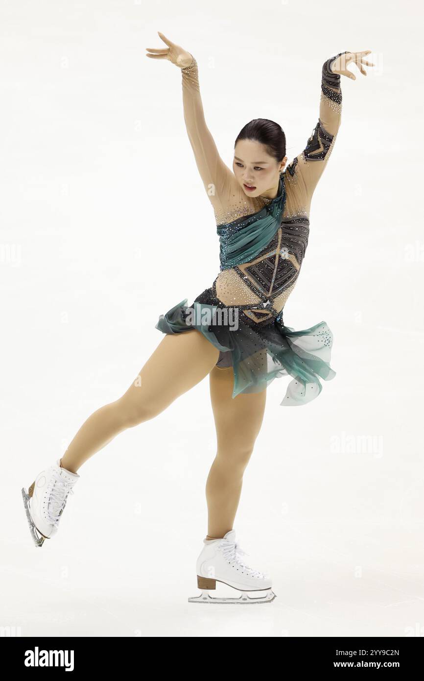 Wakaba Higuchi performs in the women's short program at the national ...