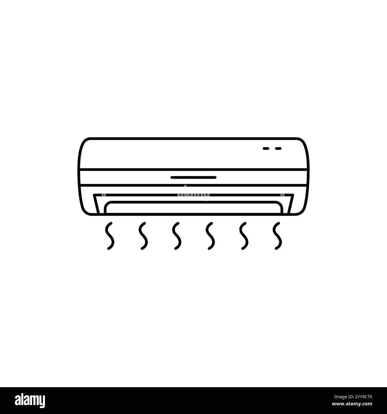 Air Conditioner Outline Icon. AC Line Art Logo. Vector Illustration ...