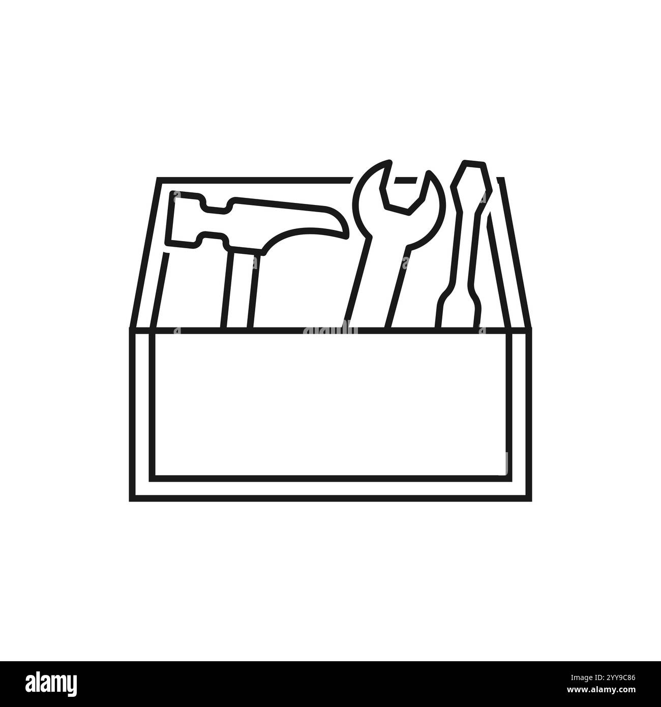 Tool box line icon. Toolbox, toolkit, instrument. Construction concept ...