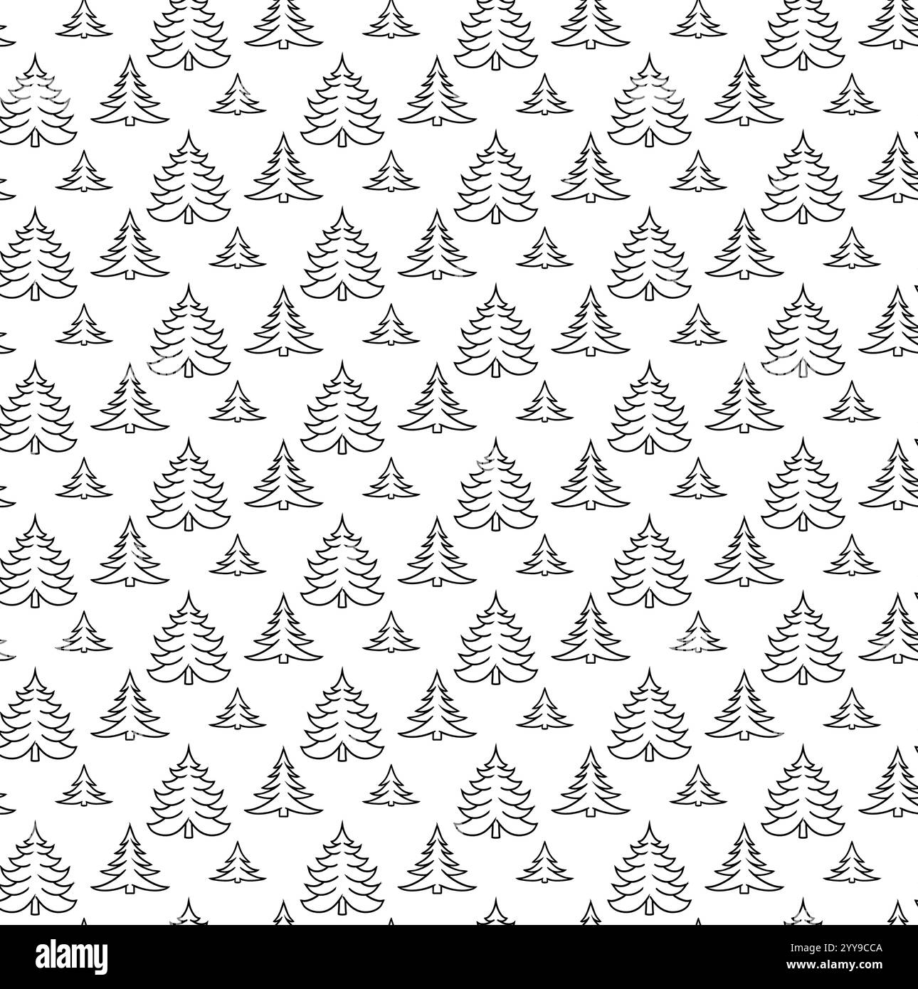 Vector cartoon seamless landscape Black and White Stock Photos & Images ...