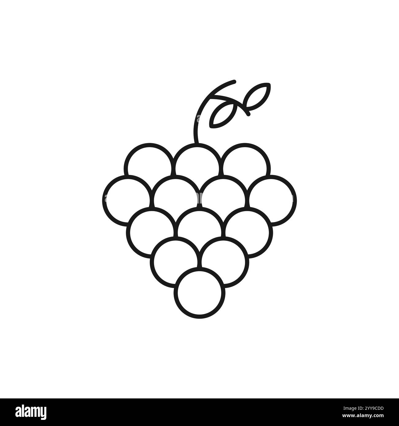Grapes line icon vector design Stock Vector Image & Art - Alamy