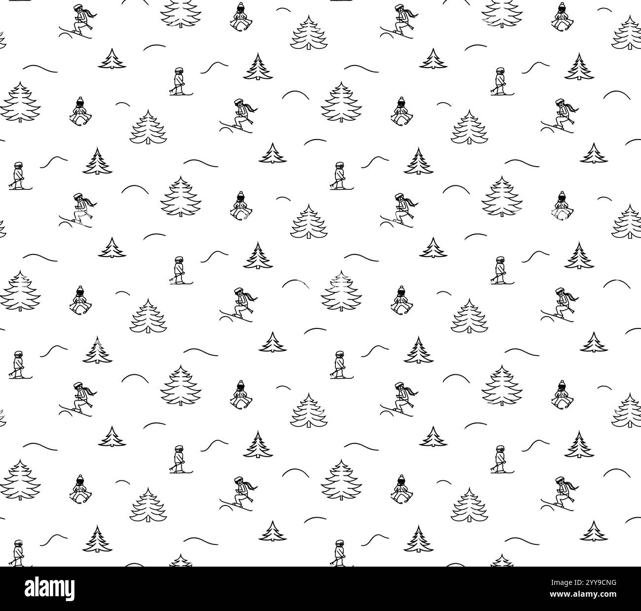 Skiers in the mountains Stock Vector Images - Alamy