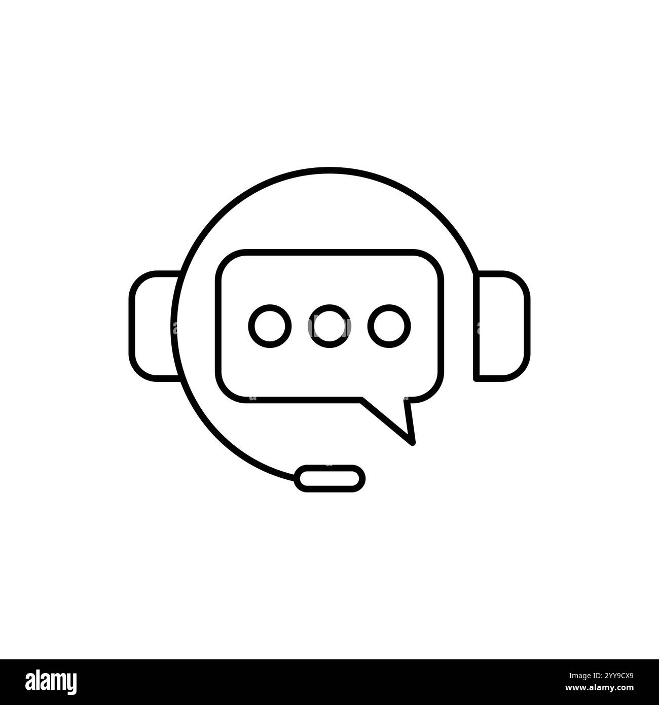 support service icon, hotline customer advice, call center help, line ...