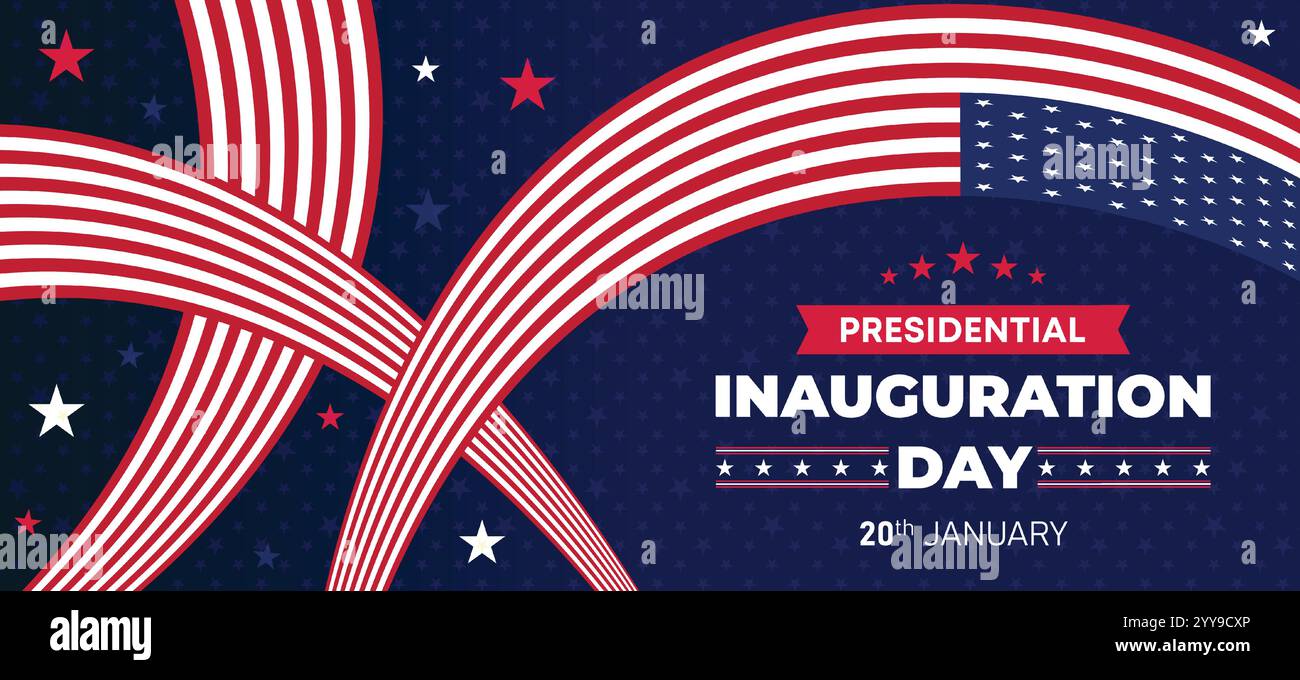 Presidential Inauguration Day Web Banner. Inauguration January 20 with ...