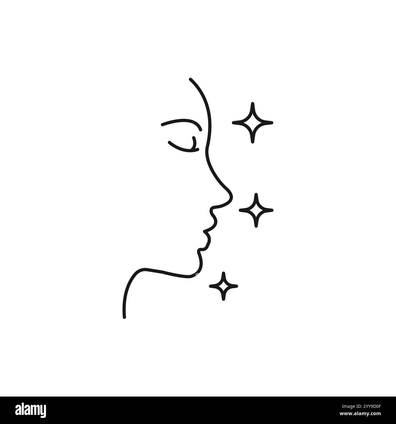 Skin care icon. Simple outline style. Face, beauty, health, woman ...