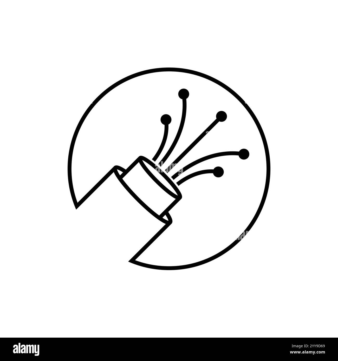 fiber optic icon vector with simple design Stock Vector Image & Art - Alamy