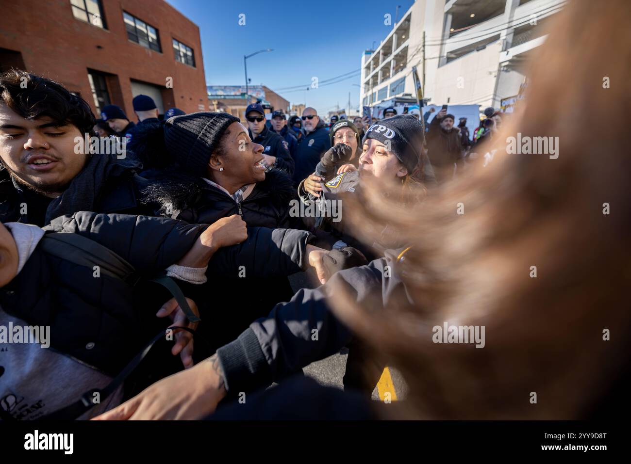 New York, New York, USA. 19th Dec, 2024. NYPD officer Gonzalez (badge ...