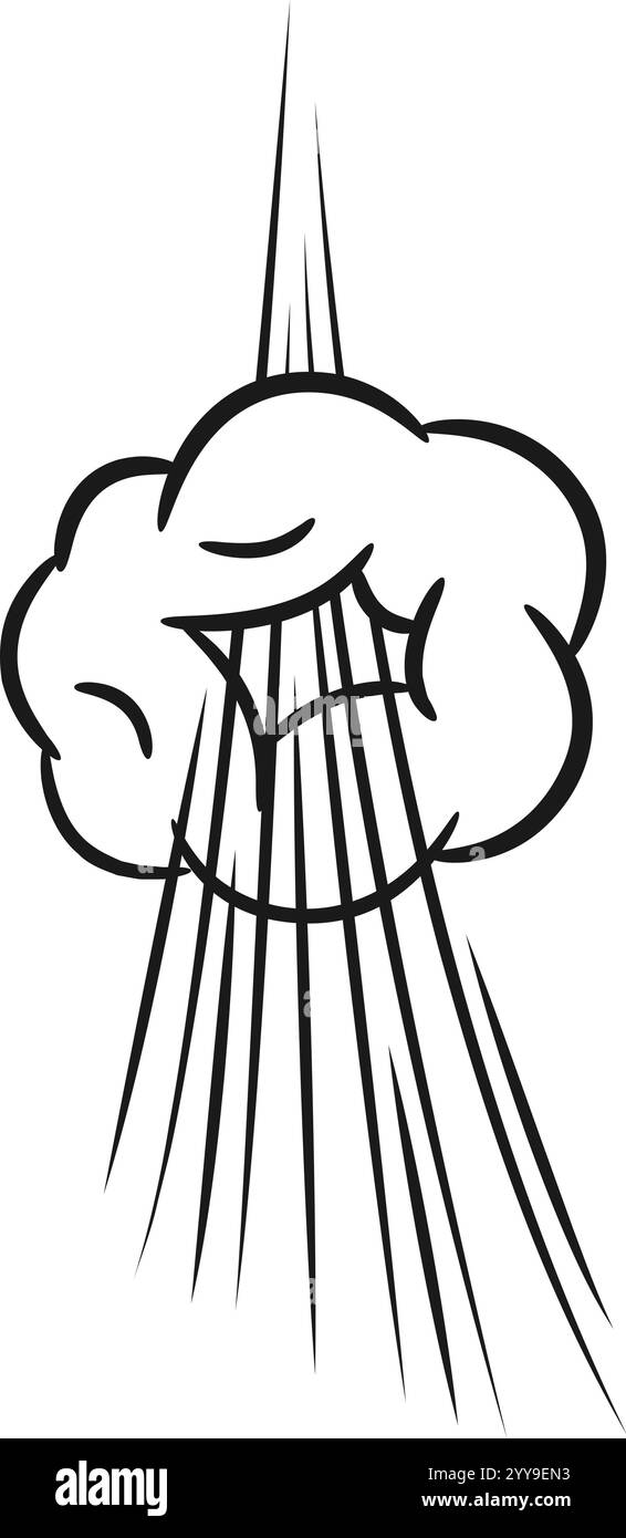 Sun rays shining through a stylized cloud, symbolizing hope, faith, and ...