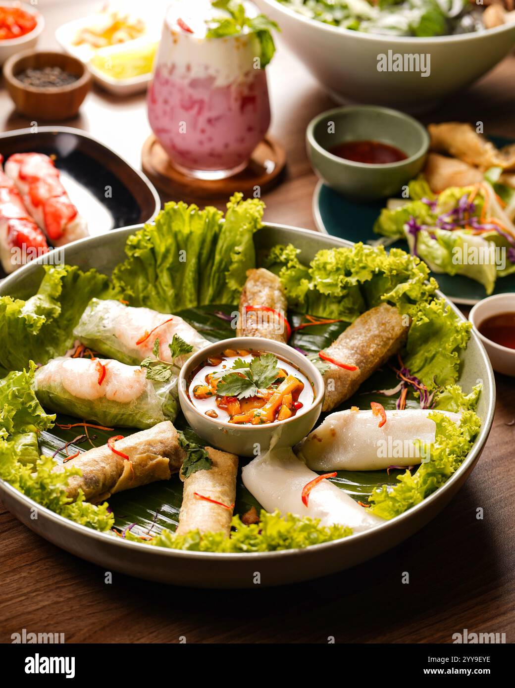 Vibrant salad rolls hi-res stock photography and images - Alamy