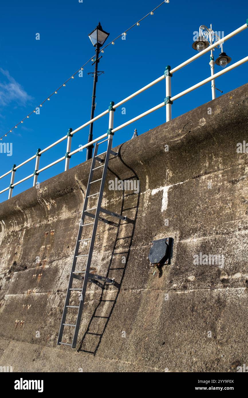 Seawall Ladder on the Esplanade in Penarth South Wales Stock Photo - Alamy