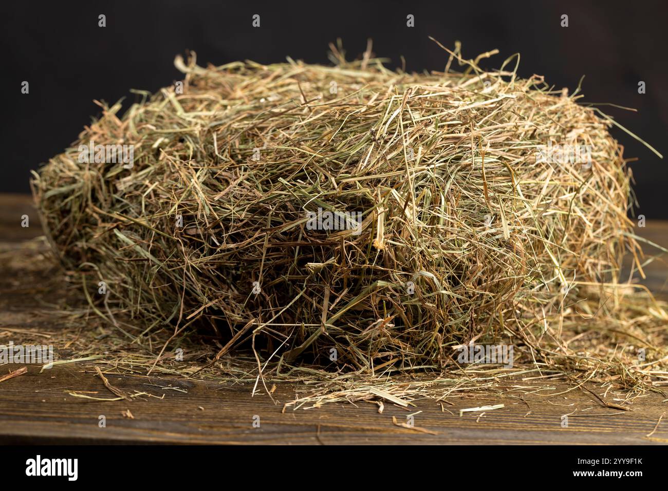 hay from grass for feeding rodents and small animals, a pile of green ...