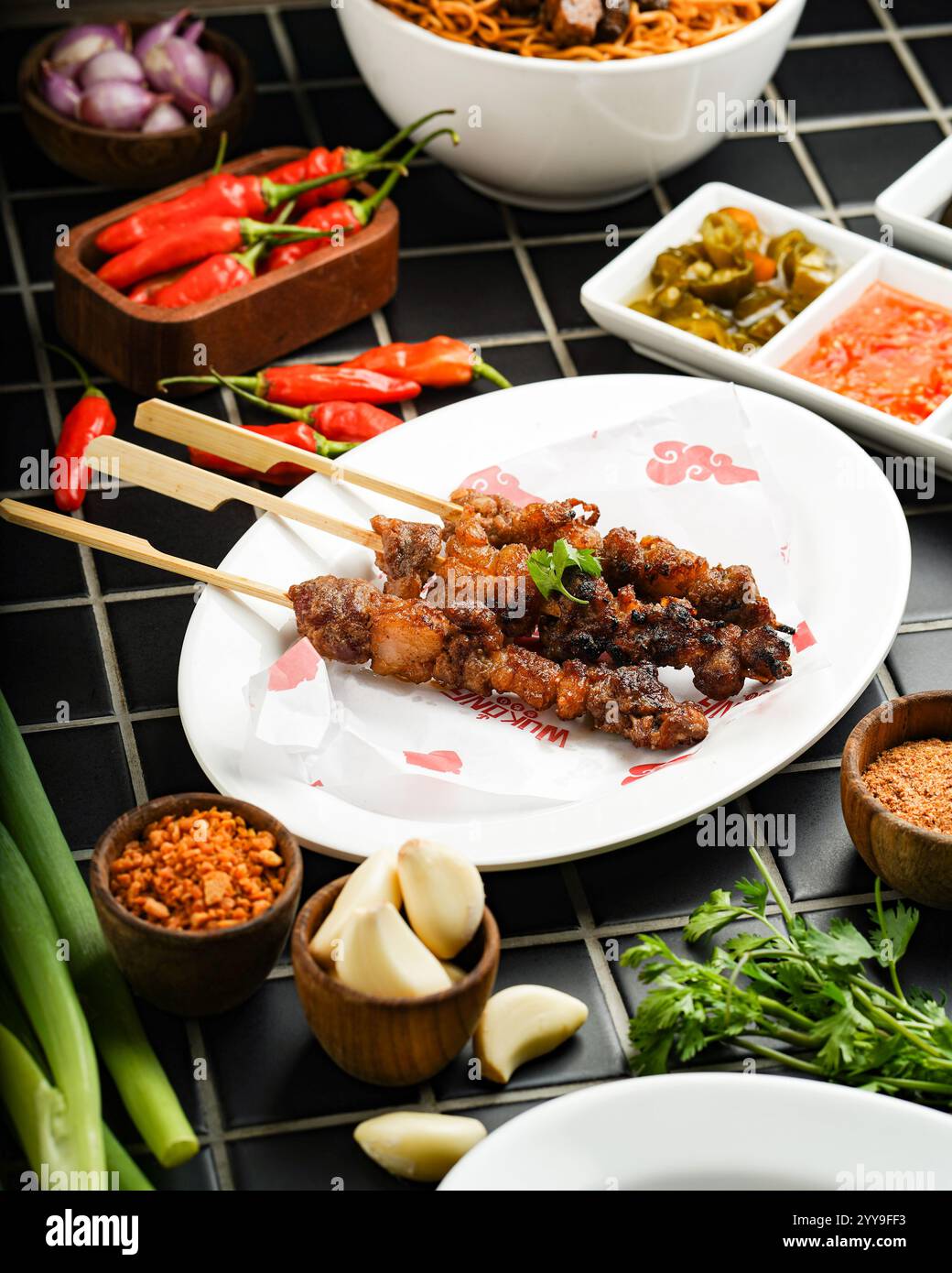 Close up sizzling thai barbecue hi-res stock photography and images - Alamy