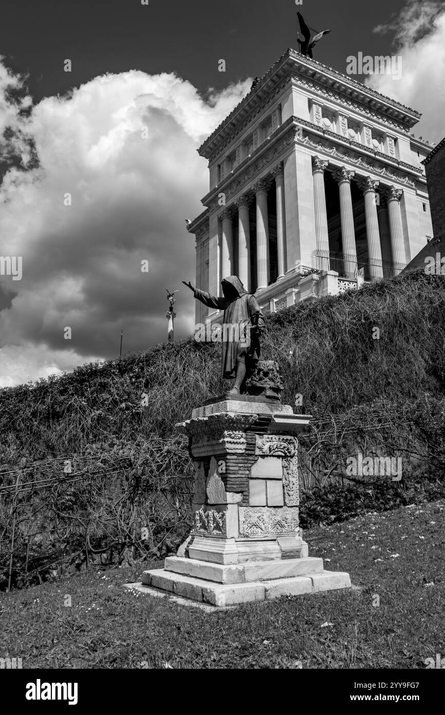 Rome, Italy - April 5, 2019: Historical monuments and buildings at ...