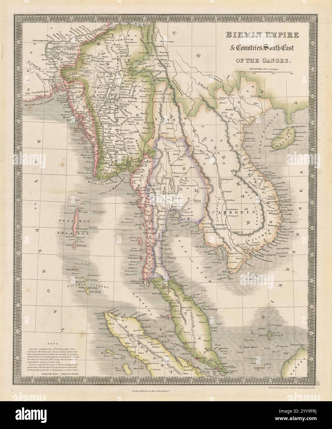 Archive Map of Birman Empire & Countries South East of the Ganges ...