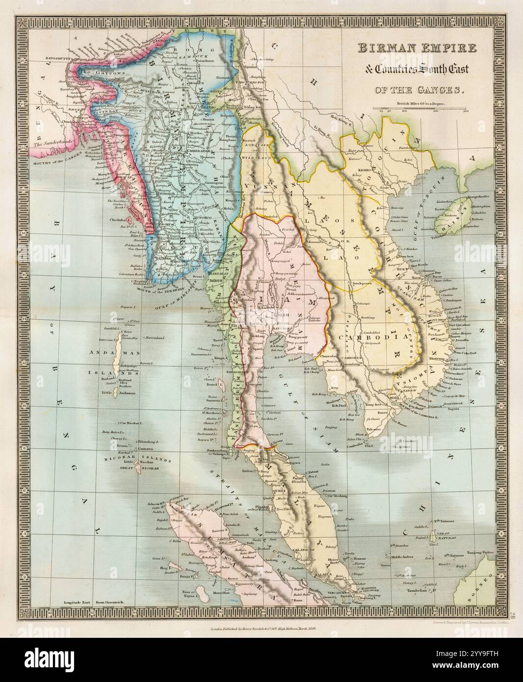 Archive Map of Birman Empire & Countries South East of the Ganges ...