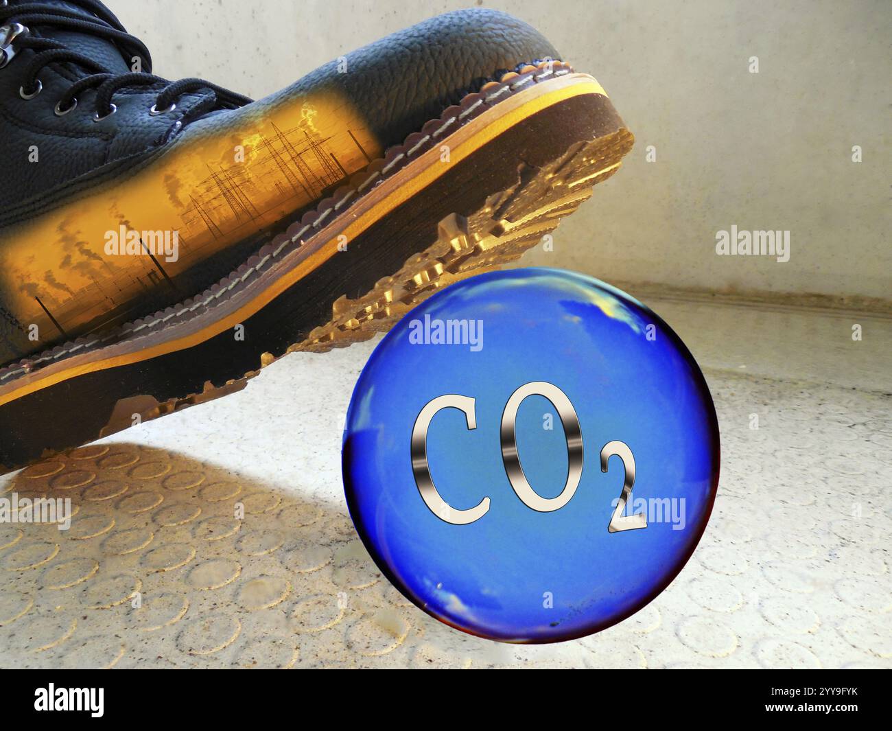 Symbolic image, carbon dioxide CO2, climate protection, climate change ...