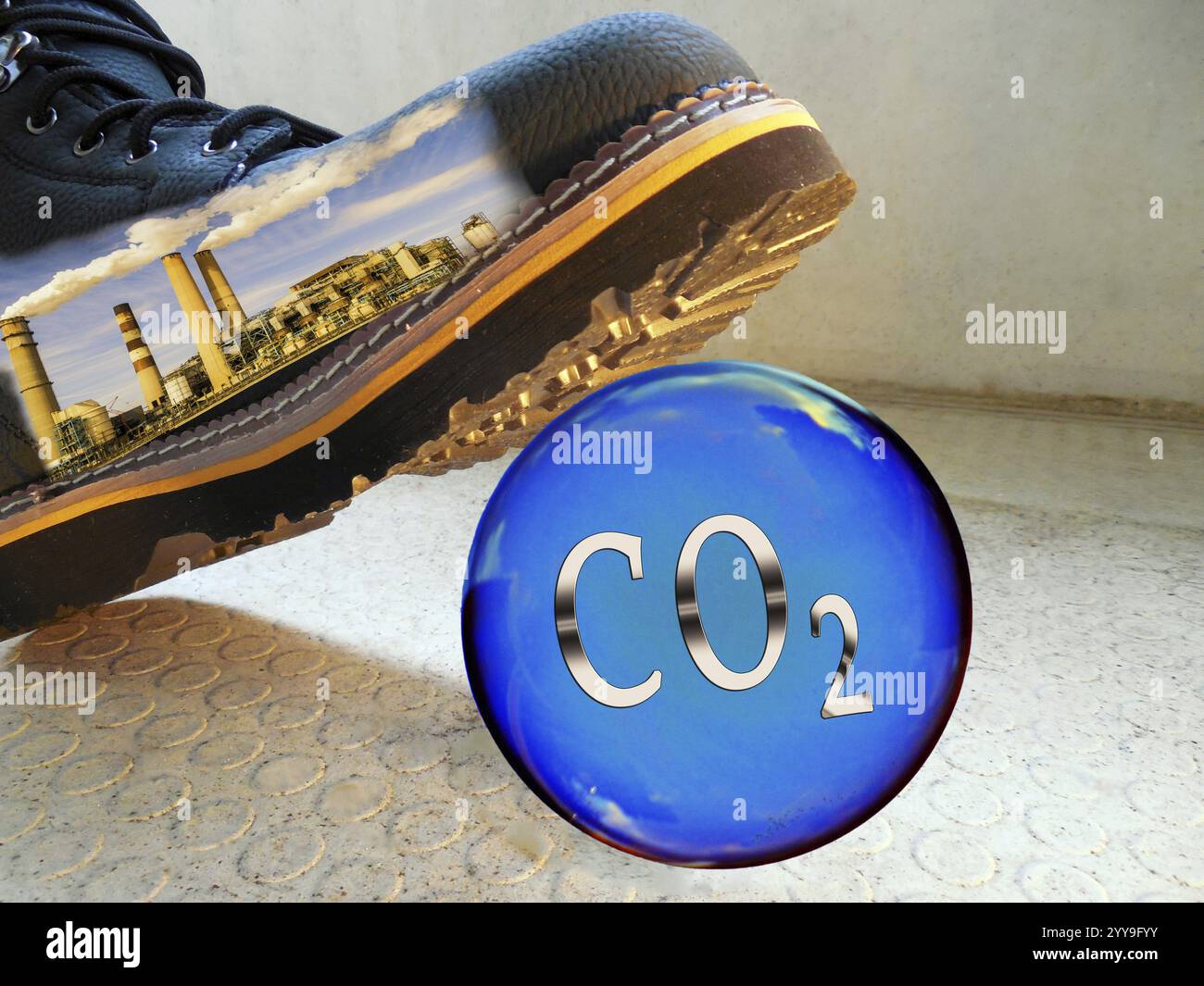 Symbolic image, carbon dioxide CO2, climate protection, climate change ...