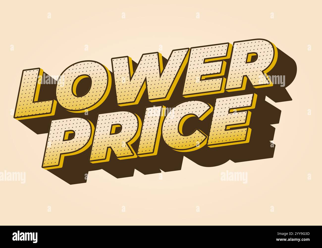 Lower price. Text effect design with modern colors and 3D font look ...