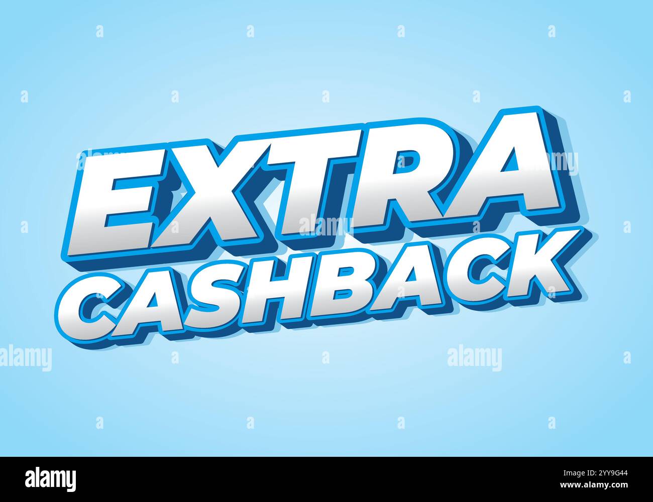 Extra cash back. text effect design with extra bold font for social ...