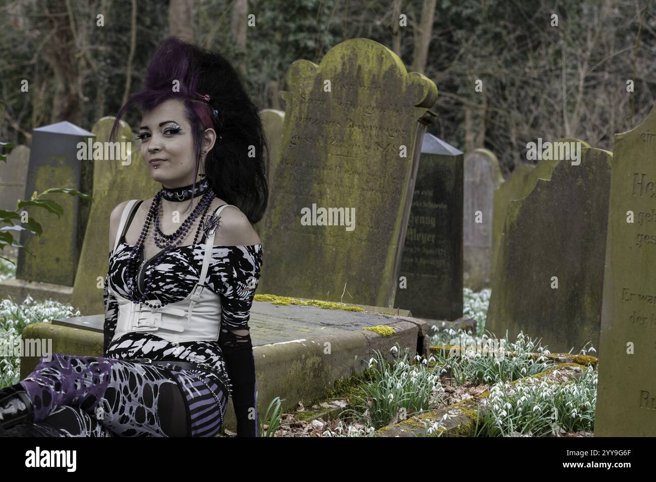 Gothic in a cemetery Stock Photo - Alamy