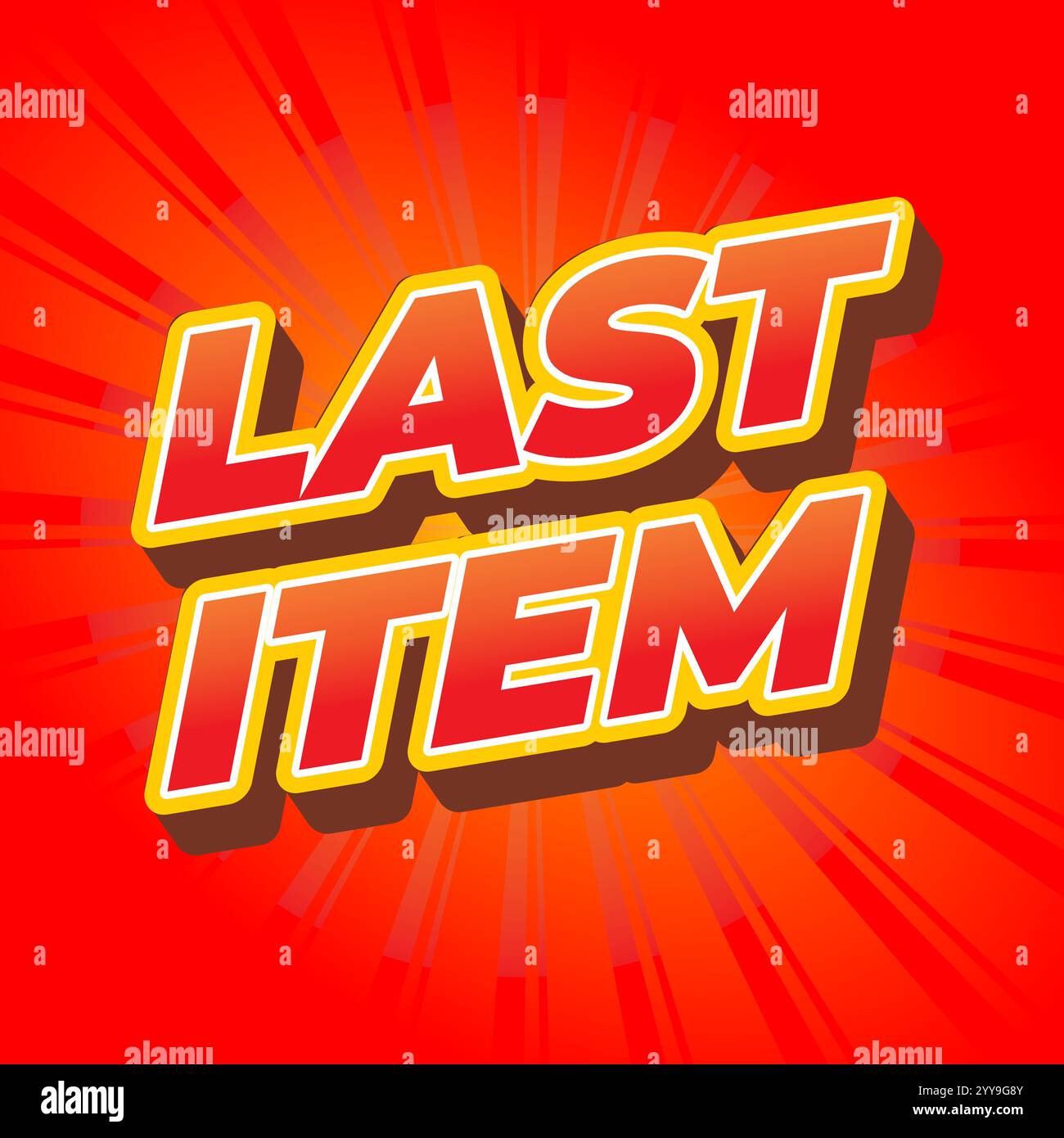 Last item. Text effect design in bold font with bold colors for digital ...