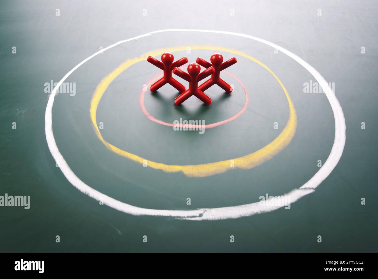 Target concept. People be selected in the center of circle Stock Photo ...