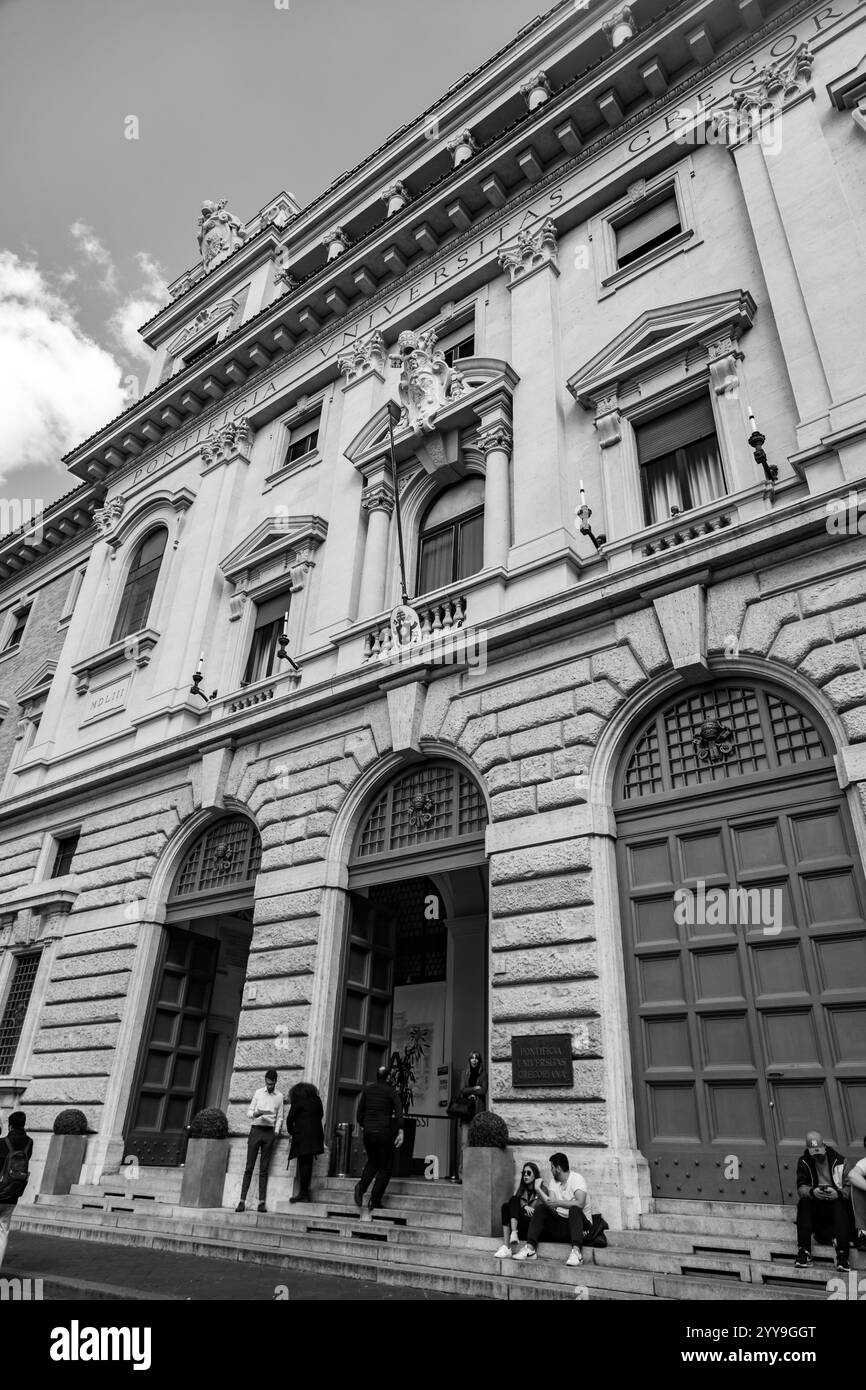 Rome, Italy - April 5, 2019: Piazza Pilotta that takes its name from an ...