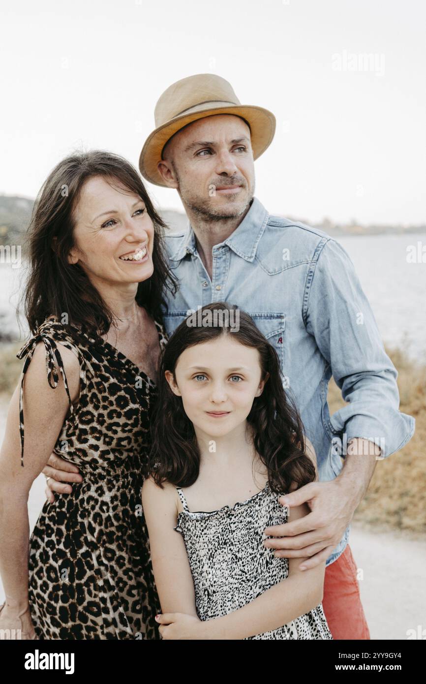 Family, parents with daughter Stock Photo - Alamy