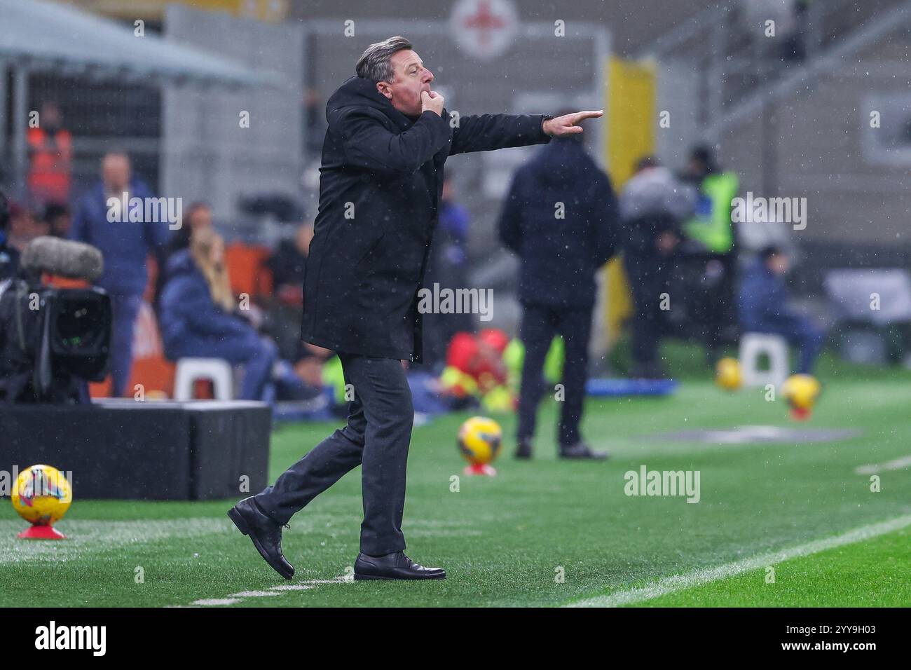 Kosta Runjaic Head Coach of Udinese Calcio gestures during Coppa Italia ...