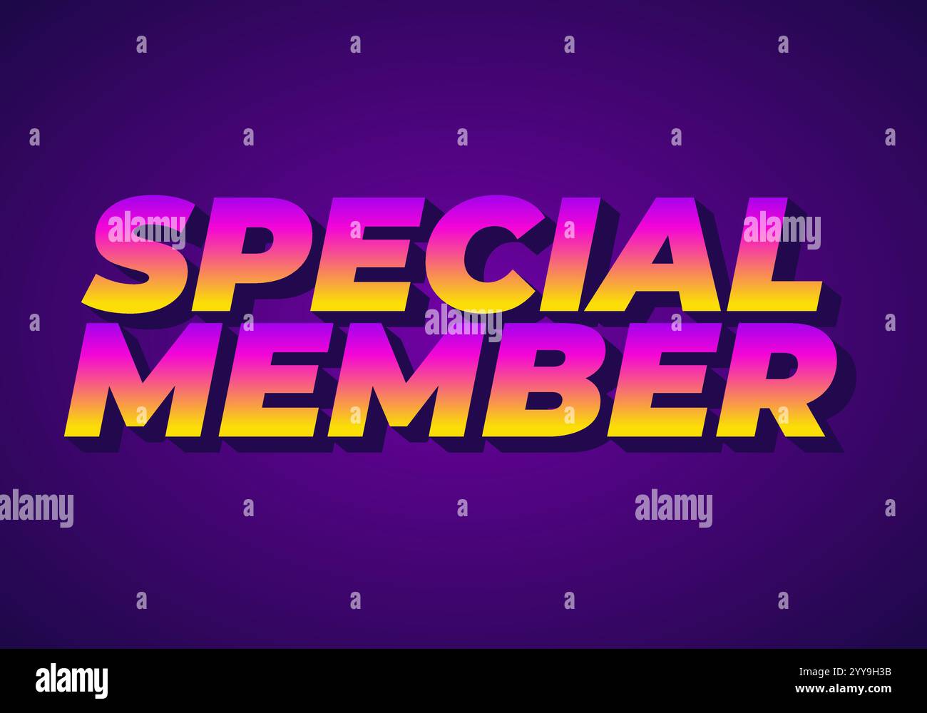 Special member. Text effect design in modern colors with 3D effect look ...