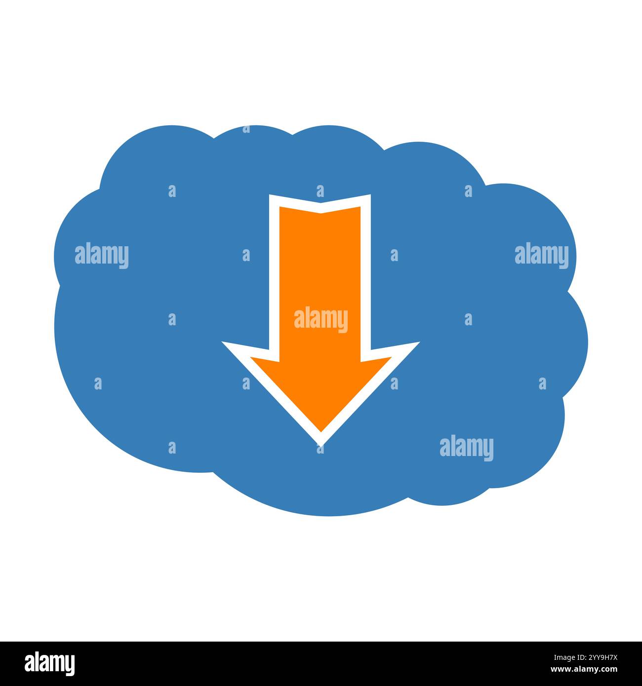 Download cloud icon. Vector illustration Stock Vector Image & Art - Alamy