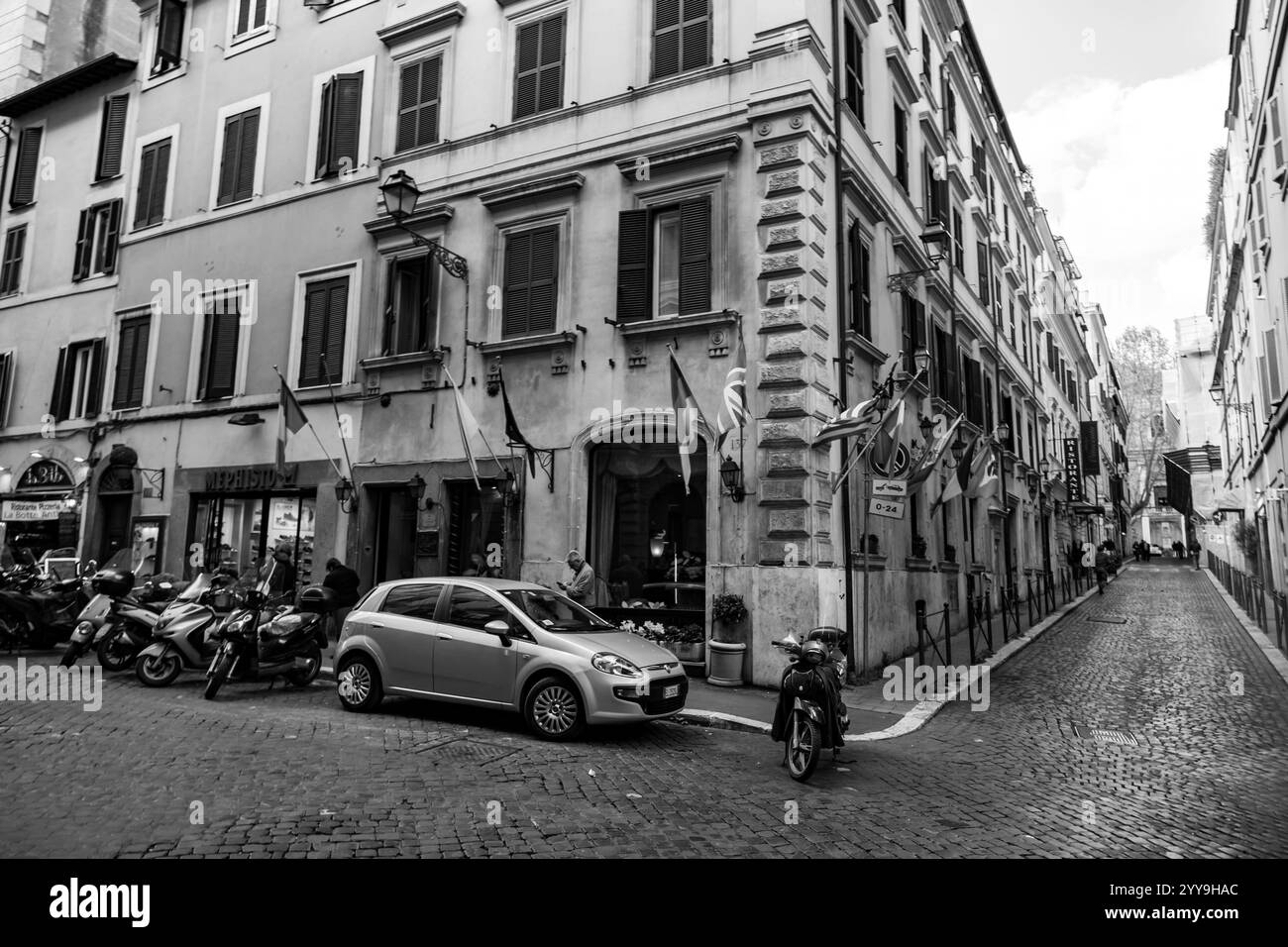 Rome, Italy - April 7, 2019: Cityscape and generic architecture in ...