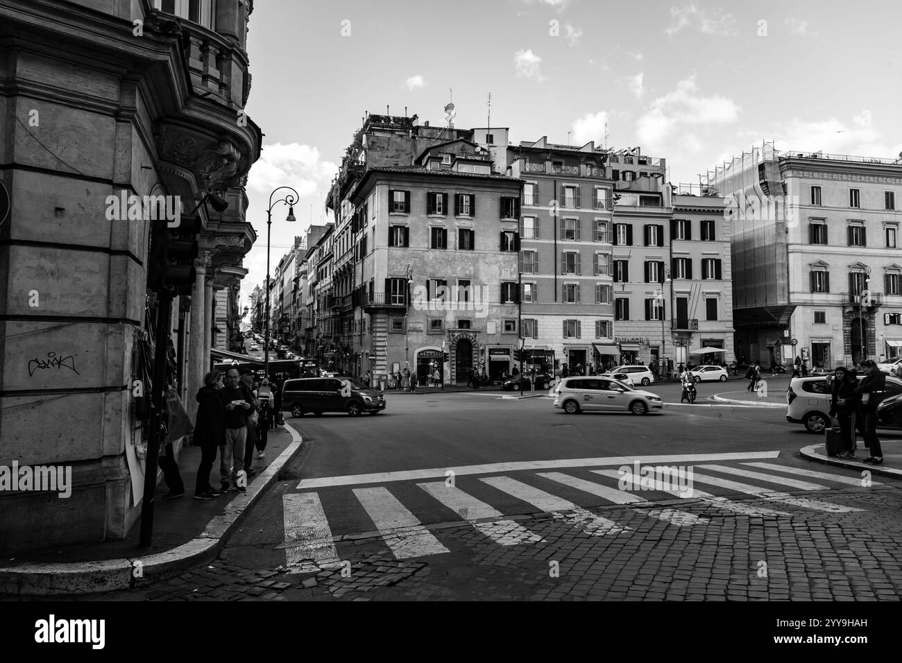 Rome, Italy - April 7, 2019: Cityscape and generic architecture in ...