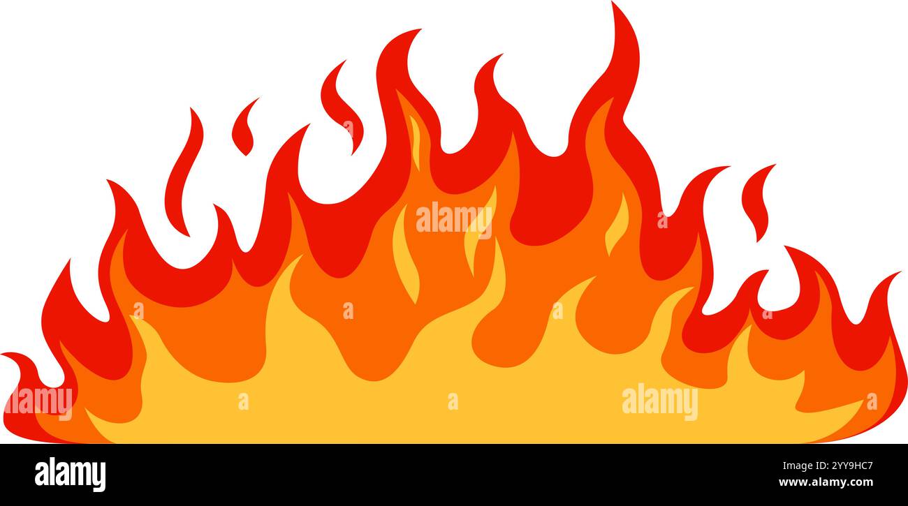 Cartoon fire border hi-res stock photography and images - Alamy