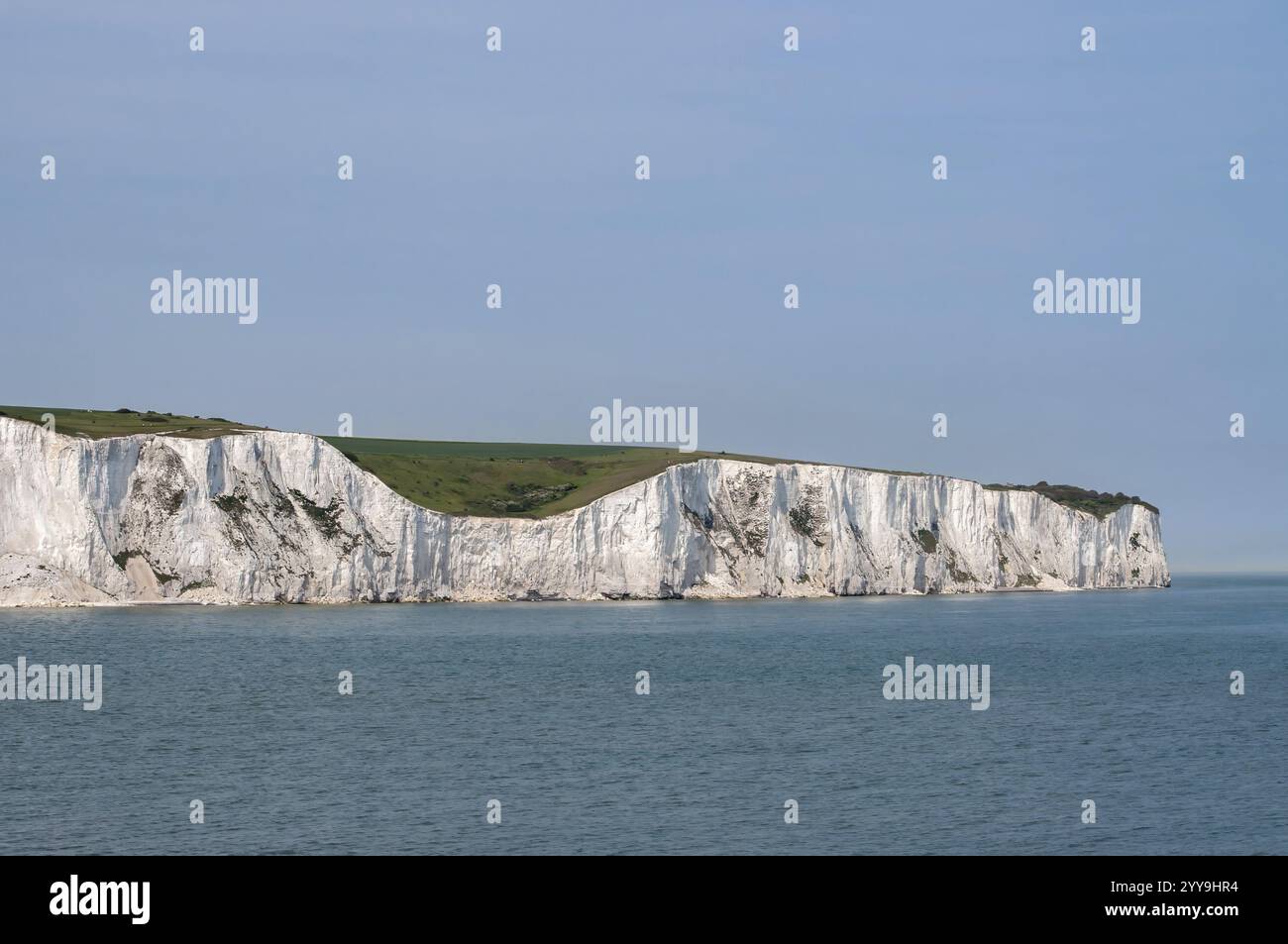 Scenic view of the iconic white cliffs of dover, a famous landmark on ...