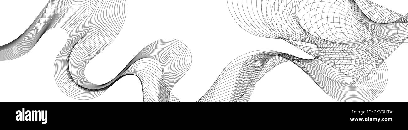 abstract background with flowing particles. Vector illustration Stock ...