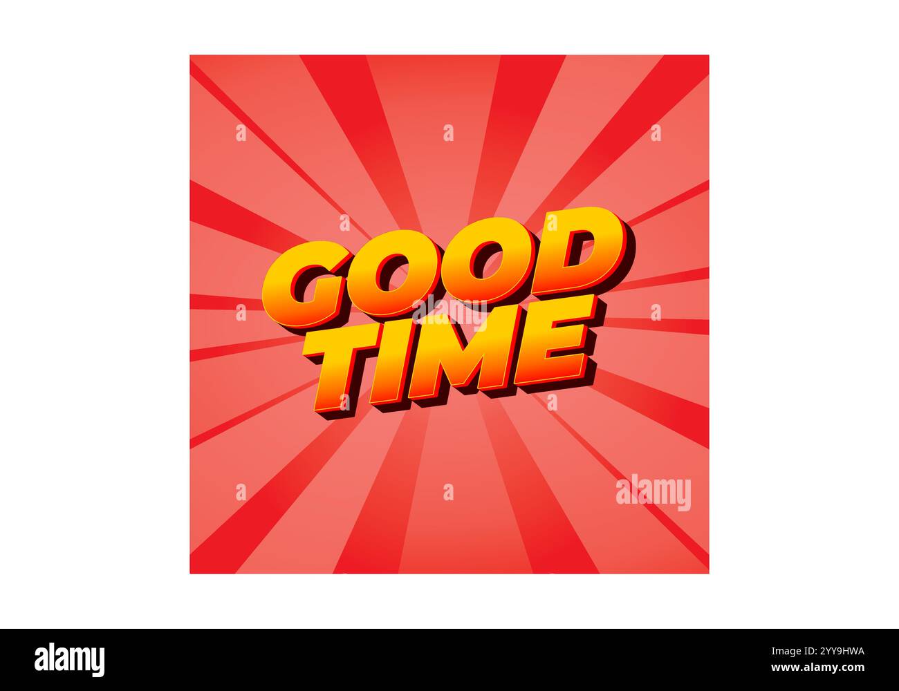Good time. Text effect design in modern colors with 3D look effect ...