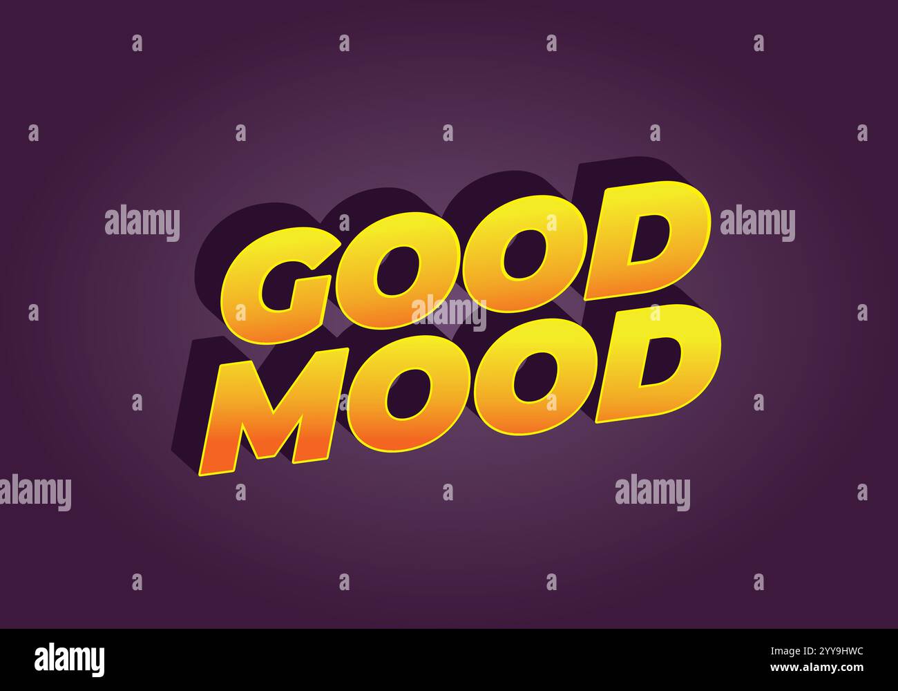 Good mood. Text effect design in eye catching colors with 3D look Stock ...