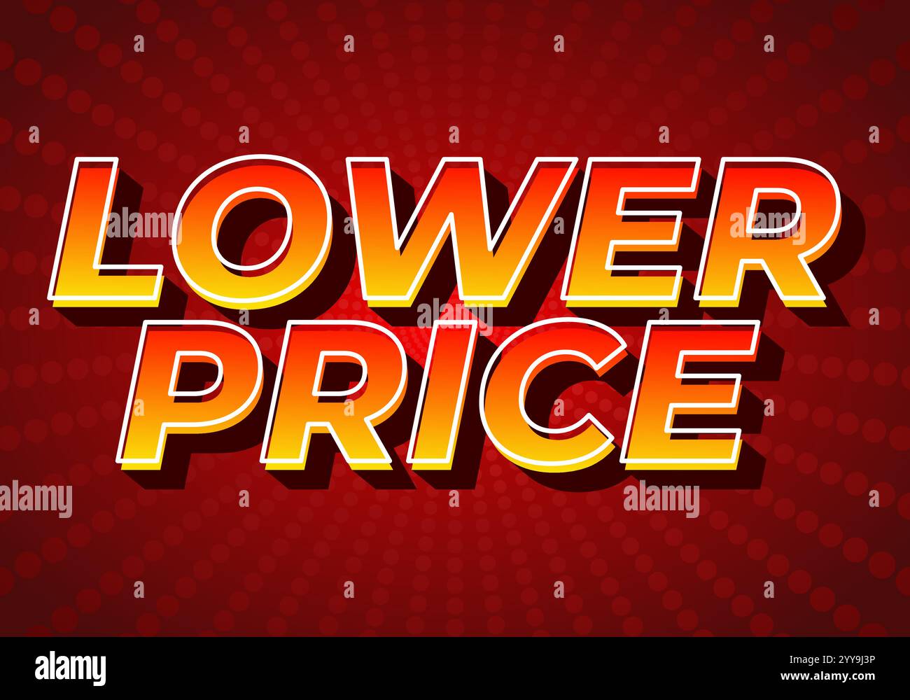Lower price. Text effect design with modern colors and 3D font look ...