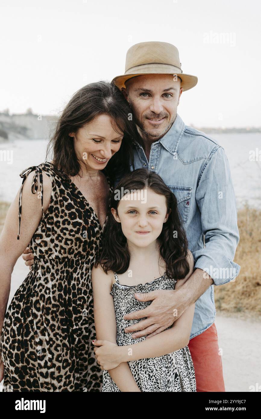 Family, parents with daughter Stock Photo - Alamy