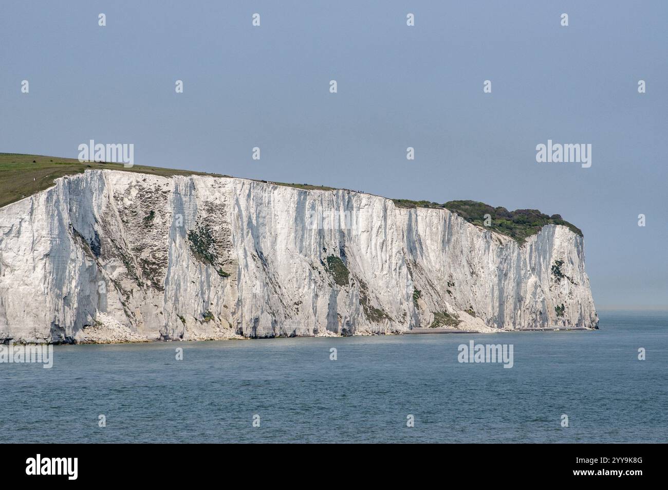 Scenic view of the iconic white cliffs of dover, a famous landmark on ...