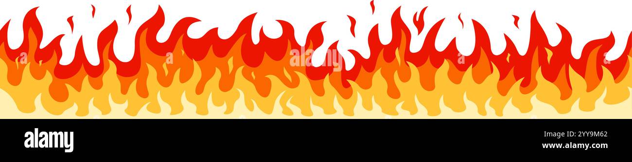 Cartoon fire border hi-res stock photography and images - Alamy