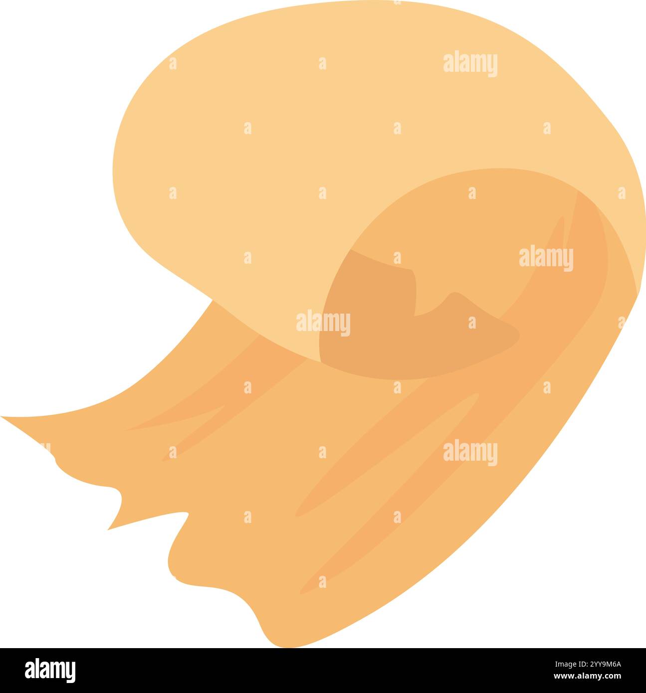 Light brown silk scarf flowing gracefully in the wind, creating elegant ...