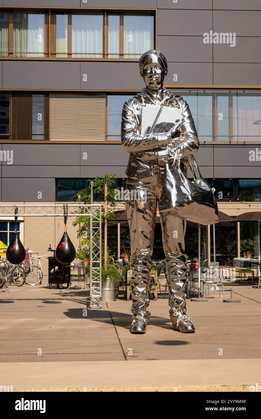 “Anne-Sophie” metal statue by Alex Hanimann in Zurich Stock Photo - Alamy