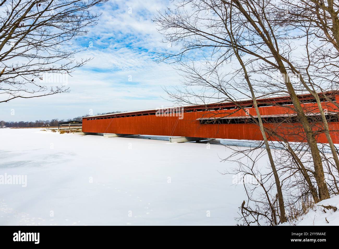 Langley Covered Bridge over the St. Joseph River near Centreville ...