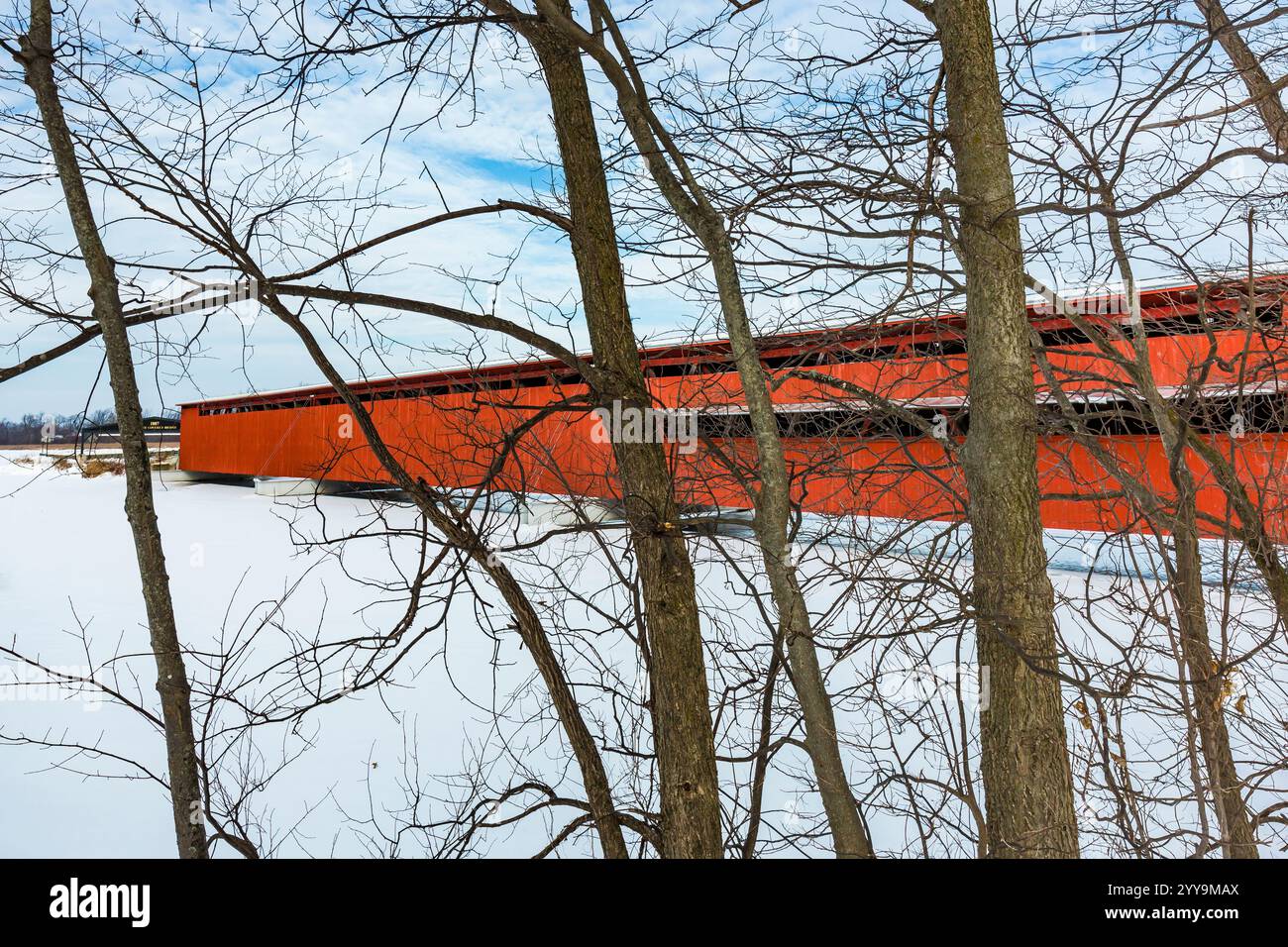 Langley Covered Bridge over the St. Joseph River near Centreville ...