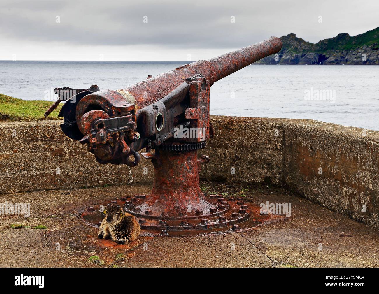 WW1 Gun Emplacement on St. Kilda Stock Photo - Alamy